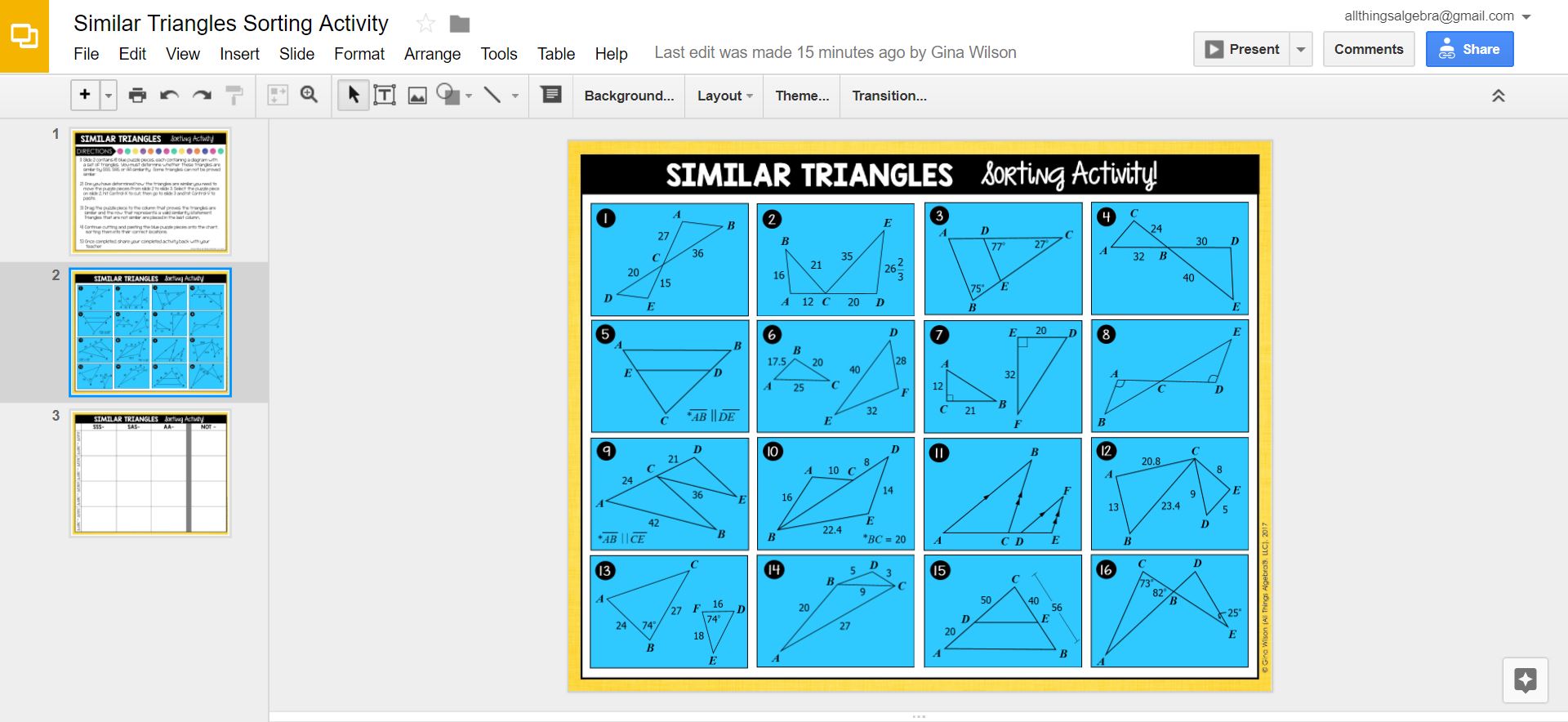 Digital Activities VOLUME 1 All Things Algebra Digital Activities VOLUME 1 All Things Algebra