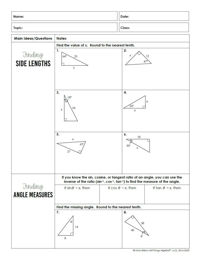 Algebra 2 Unit 12: Trigonometry - All Things Algebra®