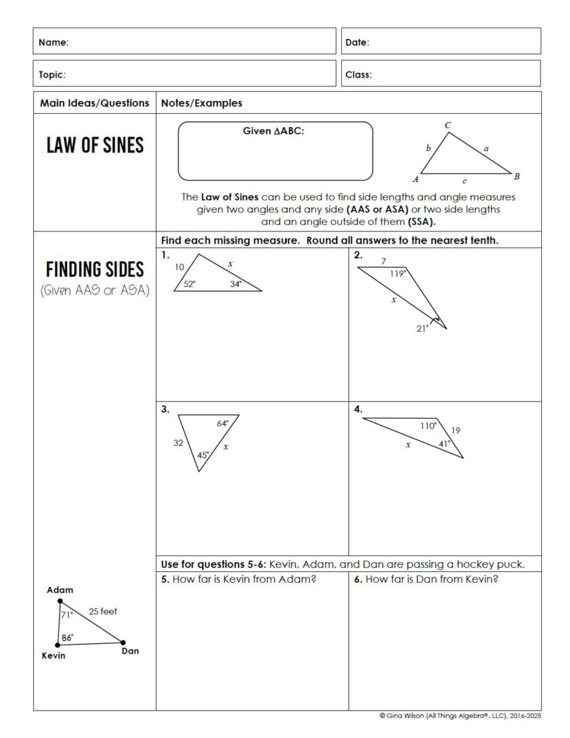 Algebra 2 Unit 12: Trigonometry - All Things Algebra®