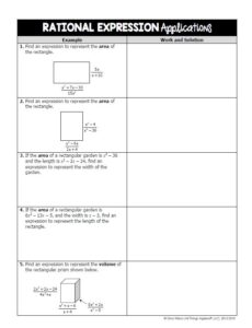 Algebra 1 Unit 11: Rational Expressions & Equations - All Things Algebra®