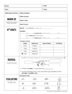 Algebra 2 Unit 6: Radical Functions - All Things Algebra®