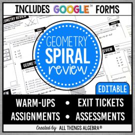 Geometry Spiral Reviews - All Things Algebra®
