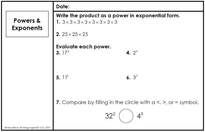 Math 6 Warm-Ups - All Things Algebra®