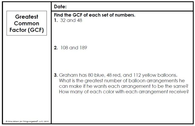 Math 6 Warm-Ups - All Things Algebra®