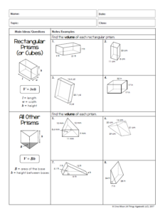 Pre-Algebra Unit 8: Measurement, Area & Volume - All Things Algebra®