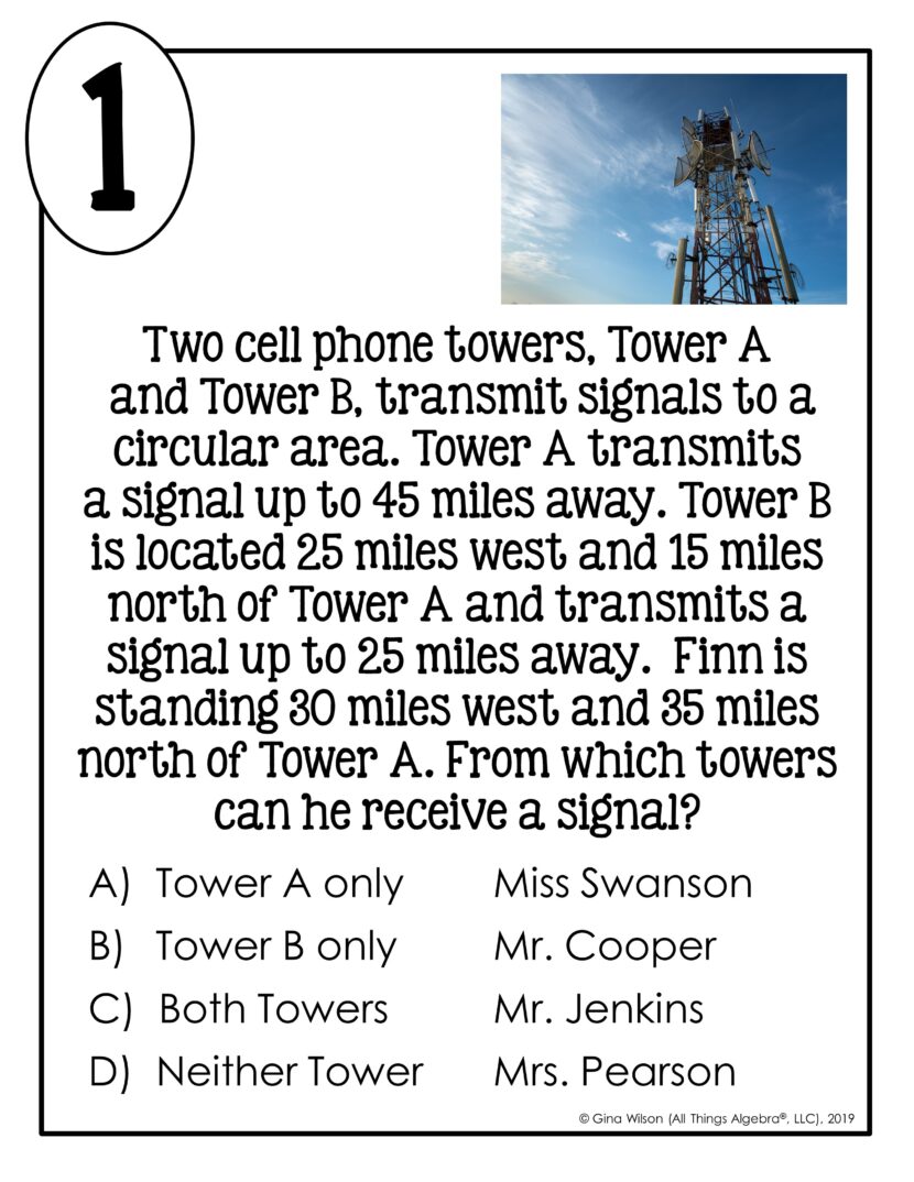 Conic Sections Applications Math Lib Activity - All Things Algebra®