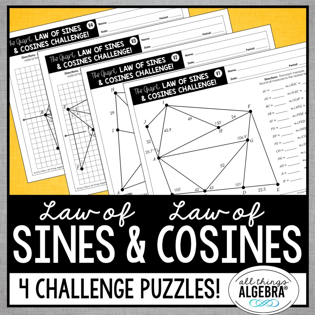 The Law Of Sines Trigonometry Worksheet With Answers The Law Of Sines Trigonometry Worksheet With Answers