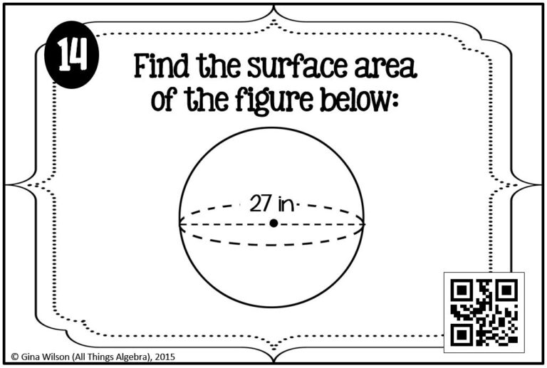Volume and Surface Area of Spheres and Hemispheres Task Cards - All ...