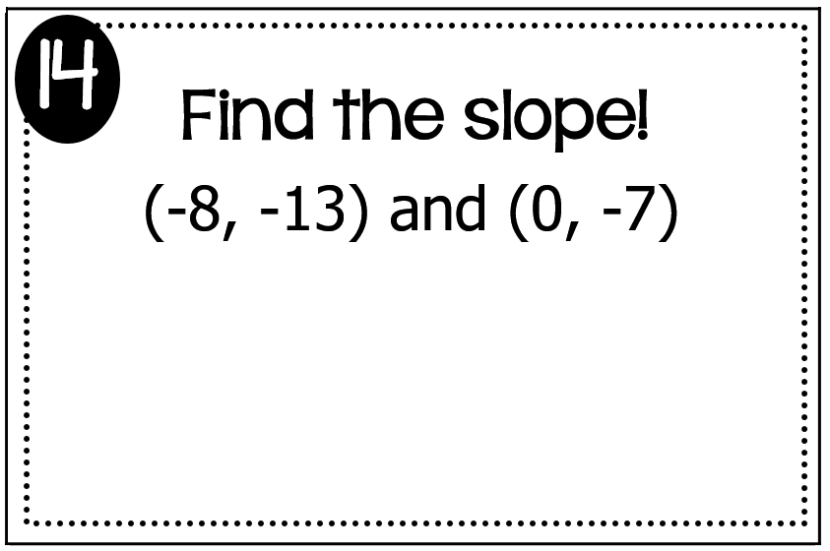 Slope Formula Triples Activity - All Things Algebra®
