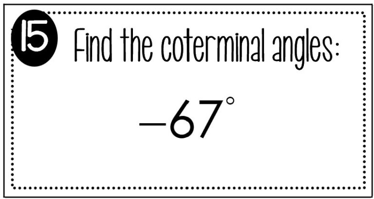 Coterminal Angles (Radians and Degrees) Triples Activity - All Things ...