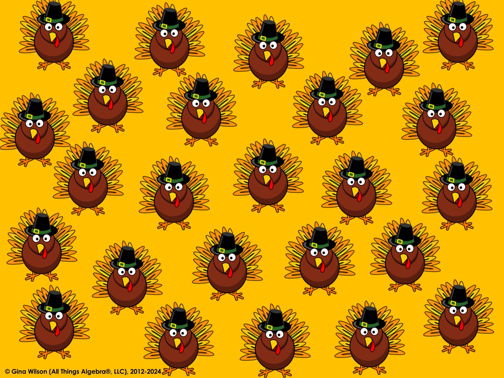 Multi-Step Equations Thanksgiving Turkey Trot Bingo - All Things Algebra®
