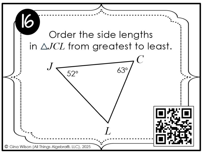 Triangle Inequalities Task Cards - All Things Algebra®